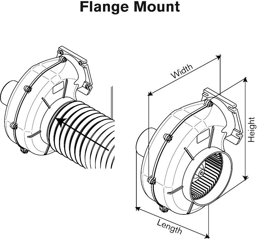 SPX Johnson Pump V4-1000 Havalandırma Fanı-Blower, Flanşlı, 24V | ANFORA