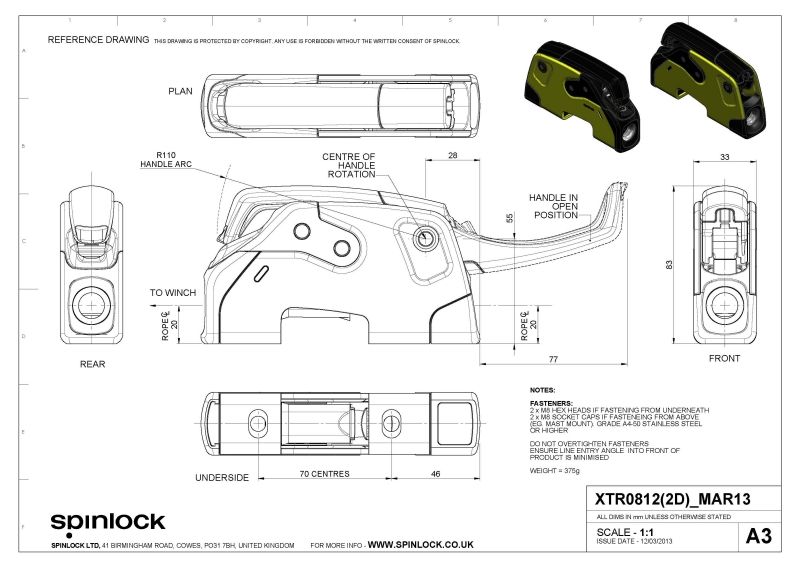 Spinlock XTR0812/B, Halat Tutucu-Kıstırmaç | ANFORA